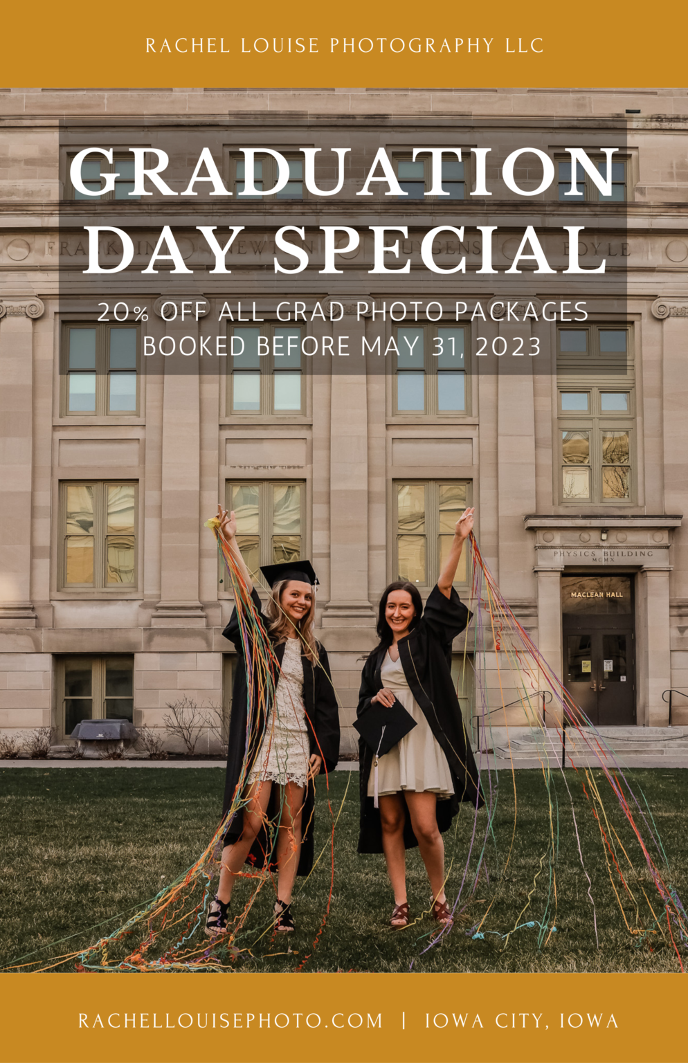 20% Off Graduation Sessions! 🎉 – Rachel Louise Photography LLC
